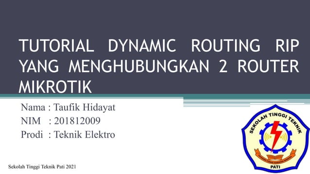 TUTORIAL DYNAMIC ROUTING RIP YANG MENGHUBUNGKAN 2 ROUTER.pptx