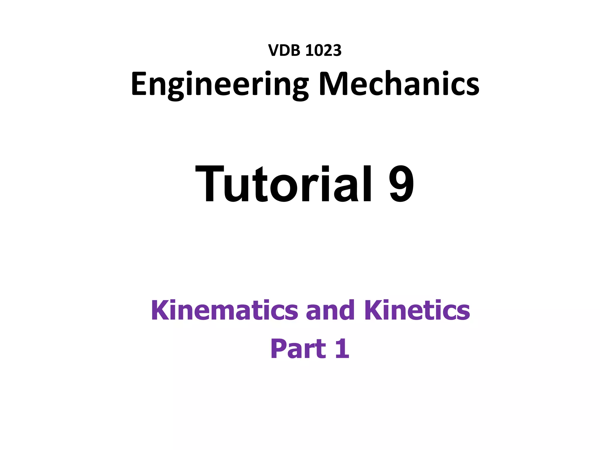 dynamics of a rigid body (part i) tutorial | PDF