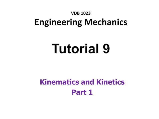 dynamics of a rigid body (part i) tutorial | PDF