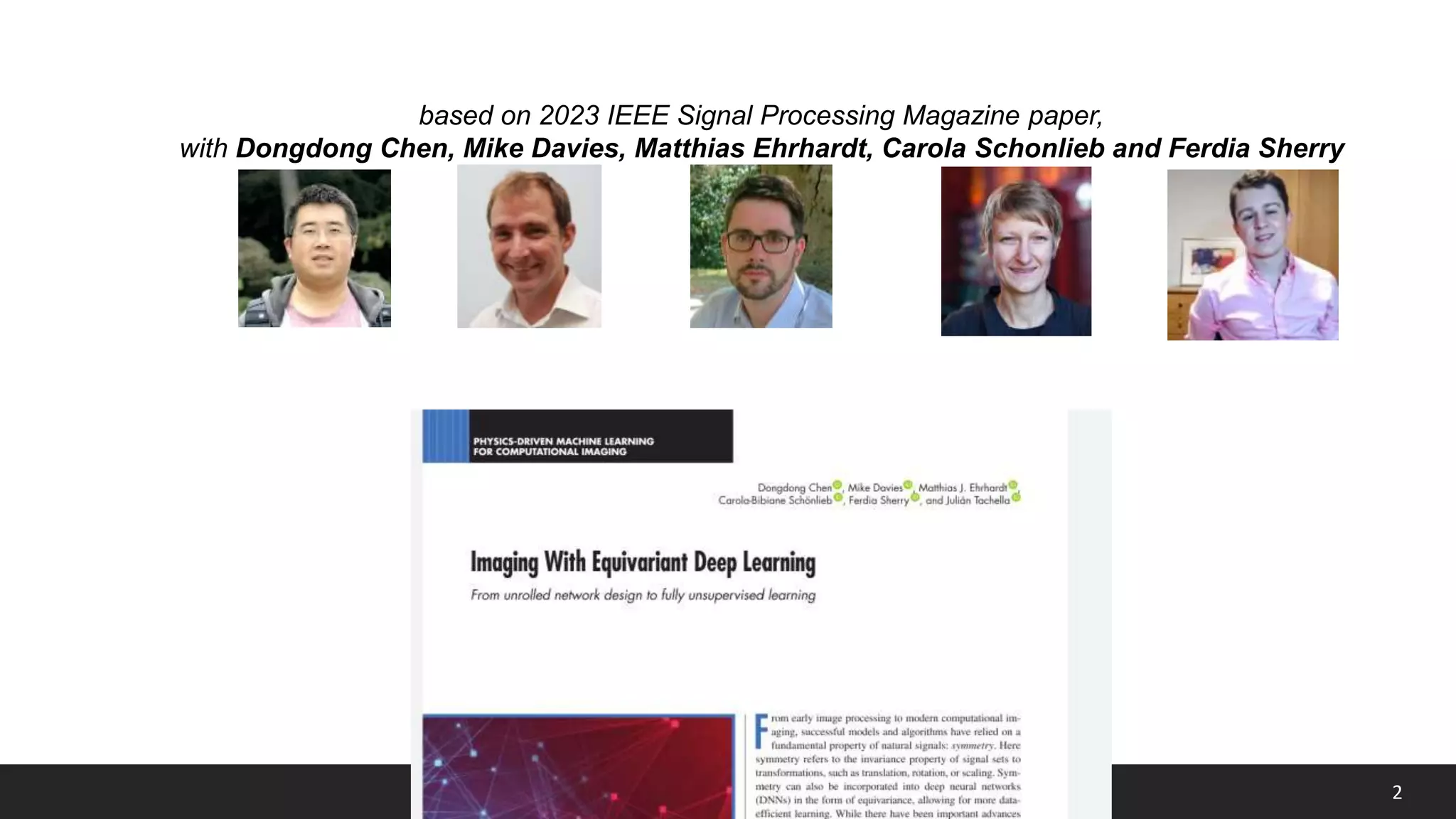 Tutorial Equivariance in Imaging ICMS 23.pptx | 3-D Graphics | Computer ...
