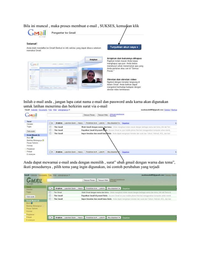 Tutorial e mail gmail | DOCX