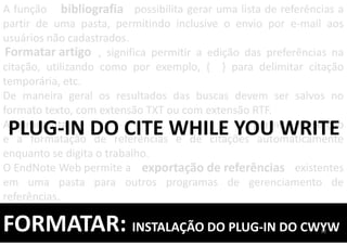 Tutorial EndNote Basic - completo | PPT