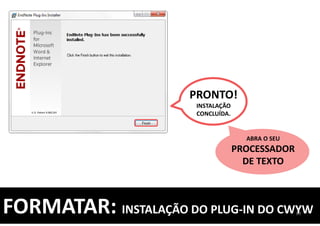 Tutorial EndNote Basic - completo | PPT