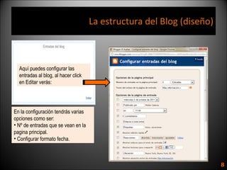 Tutorial estructura del blog | PPT