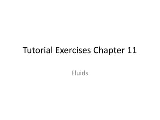 Tutorial exercises chapter 11... | PPT