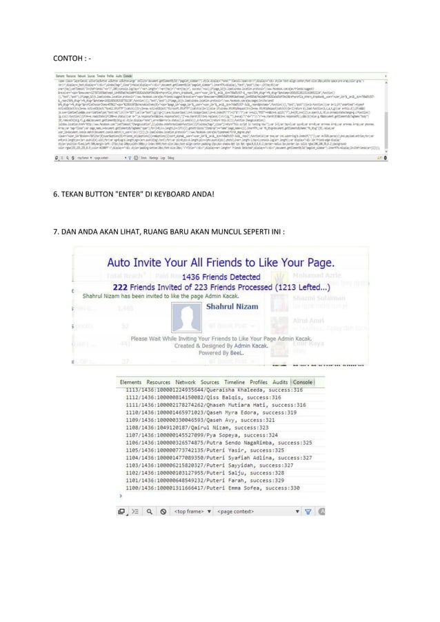 Tutorial Facebook Page Auto Invite | PDF
