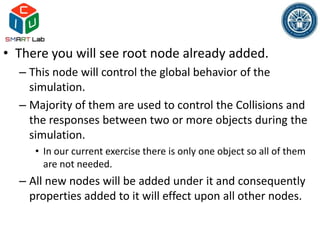 First Tutorial - Falling cube | PPTX | 3-D Graphics | Computer Software and Applications