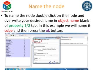 First Tutorial - Falling cube | PPTX | 3-D Graphics | Computer Software and Applications