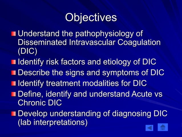 Disseminated Intravascular Coagulation.ppt | Blood Disorders | Diseases ...