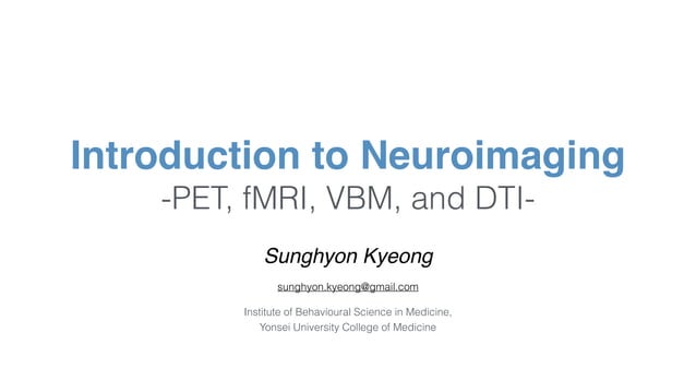 Introduction to Neuroimaging | PDF