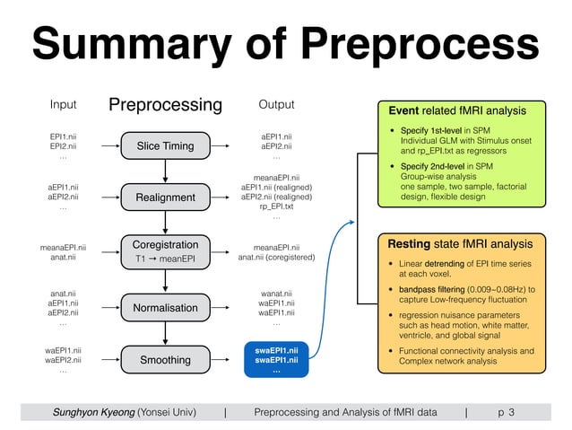 fMRI preprocessing steps (in SPM8) | PDF | Science