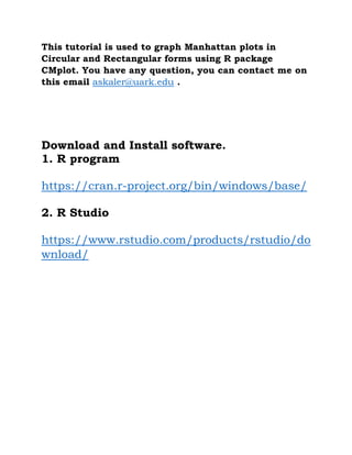Tutorial for Circular and Rectangular Manhattan plots | PDF