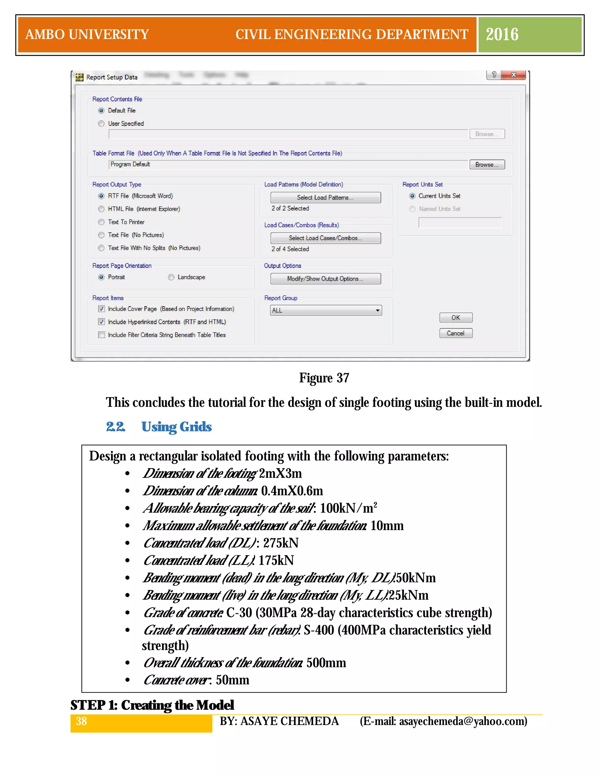 Tutorial for design of foundations using safe | PDF