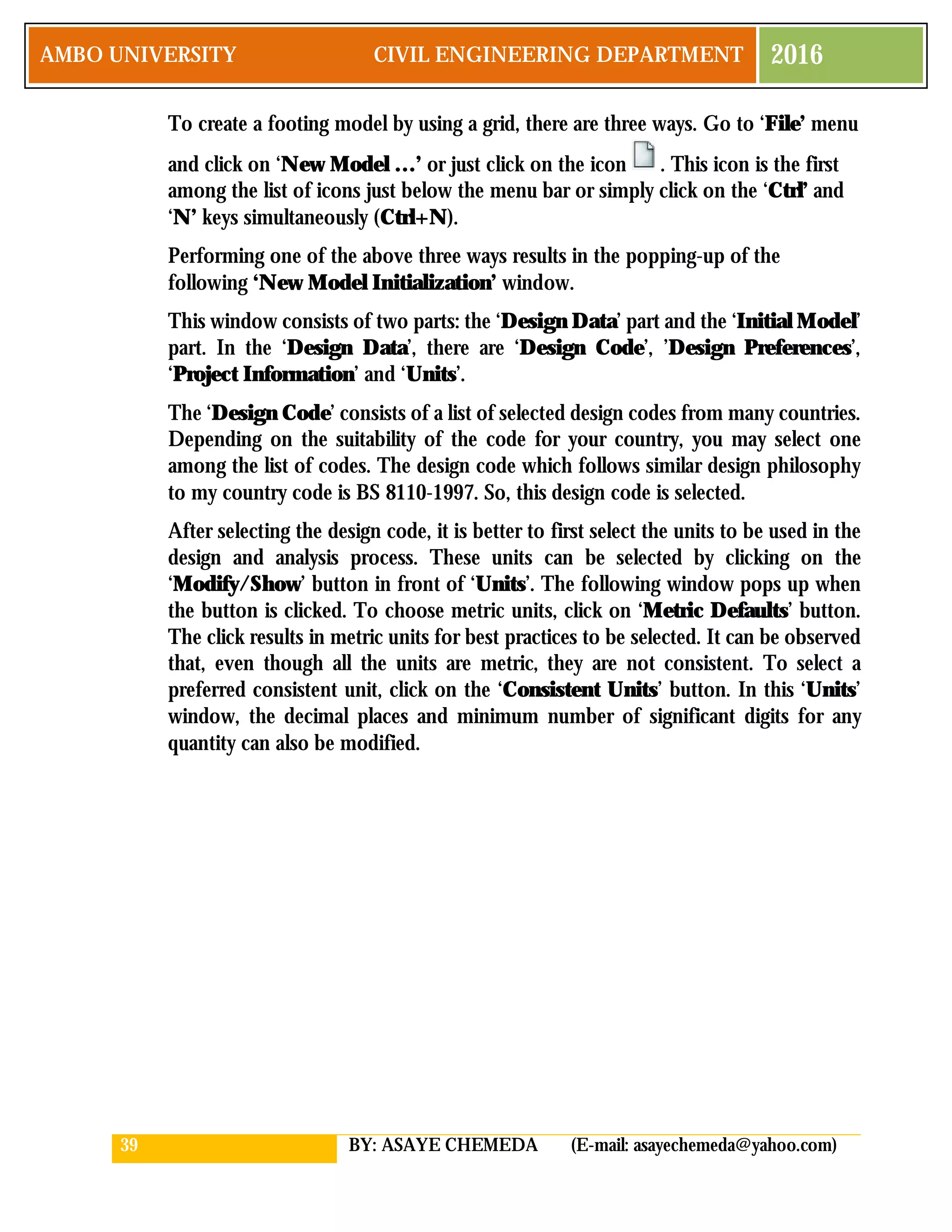 Tutorial for design of foundations using safe | PDF