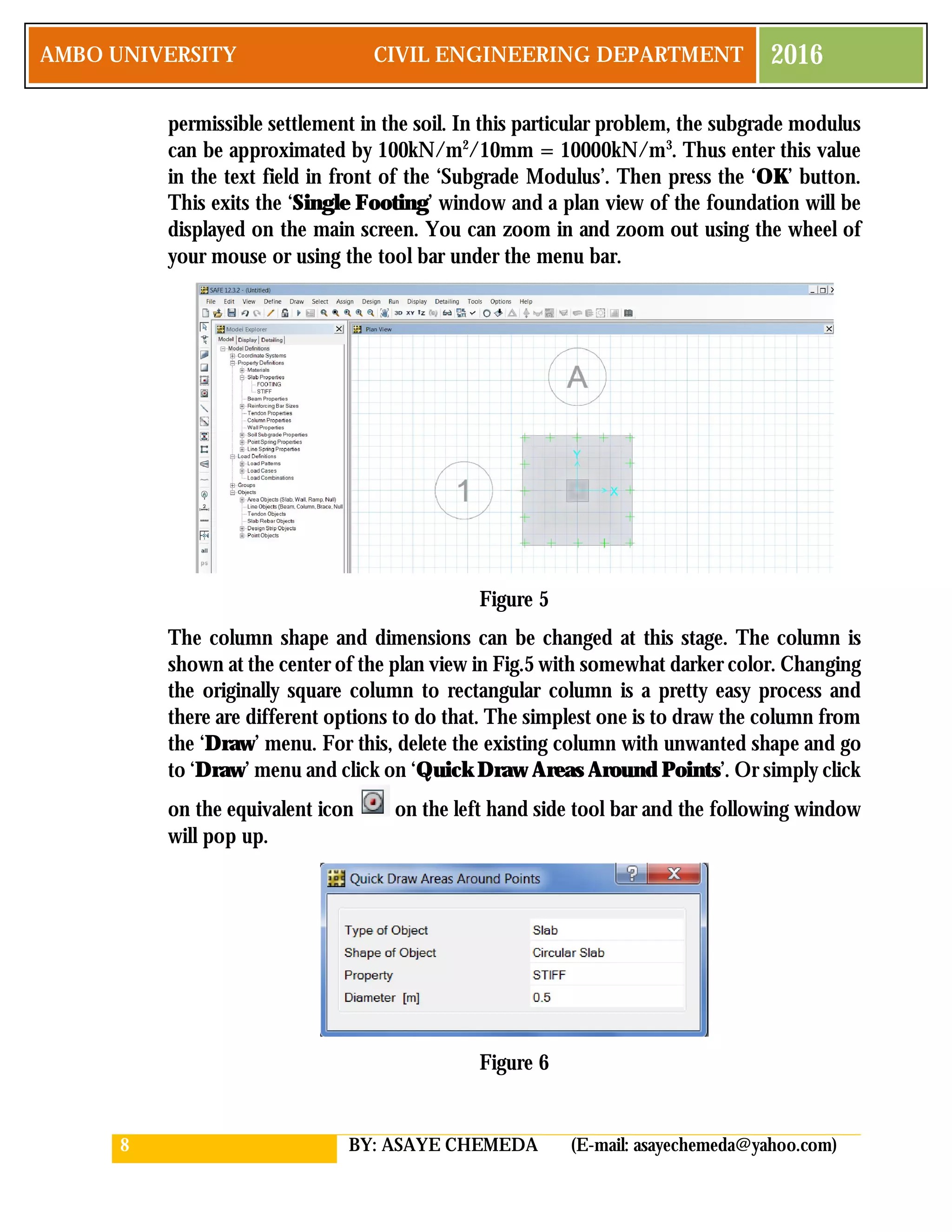 Tutorial for design of foundations using safe | PDF