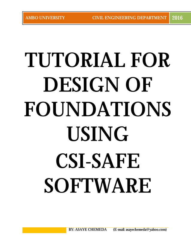 Tutorial for design of foundations using safe | PDF