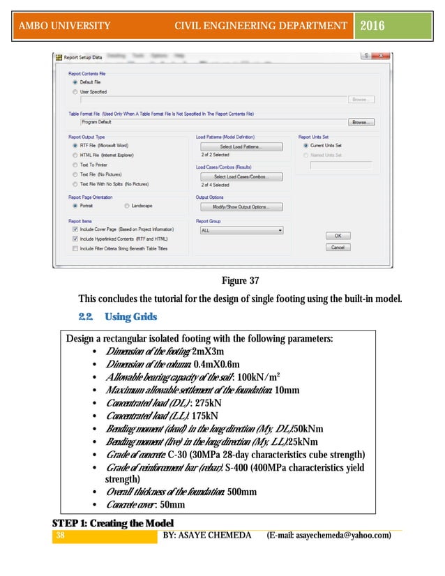 Tutorial for design of foundations using safe | PDF