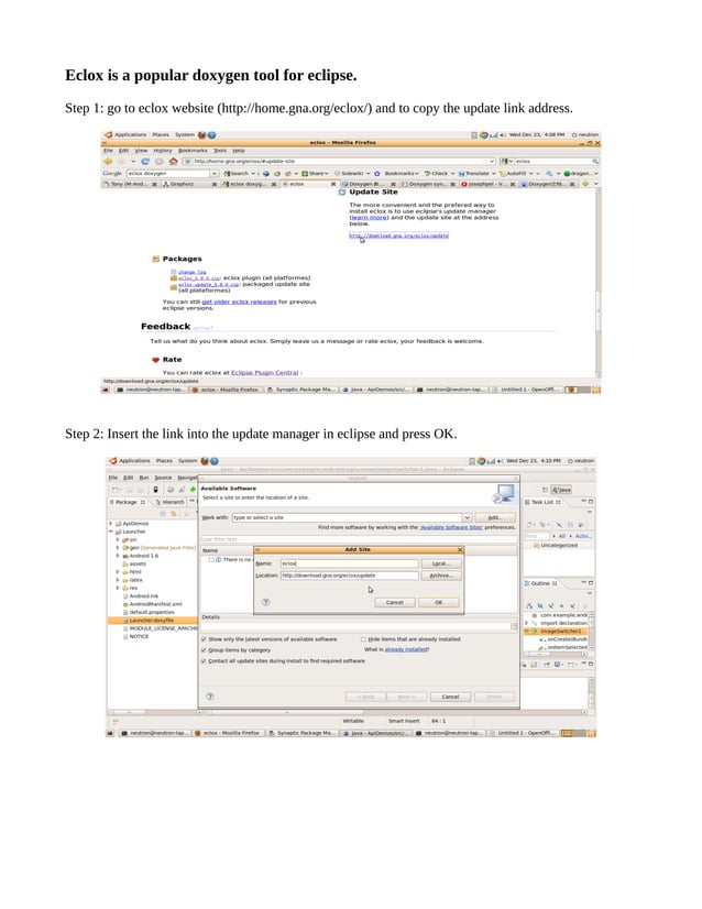 Tutorial for Installing eclox | PDF | Computing | Technology & Computing