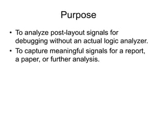 Tutorial for Quartus II’s SignalTap II Logic Analyzer | PPTX