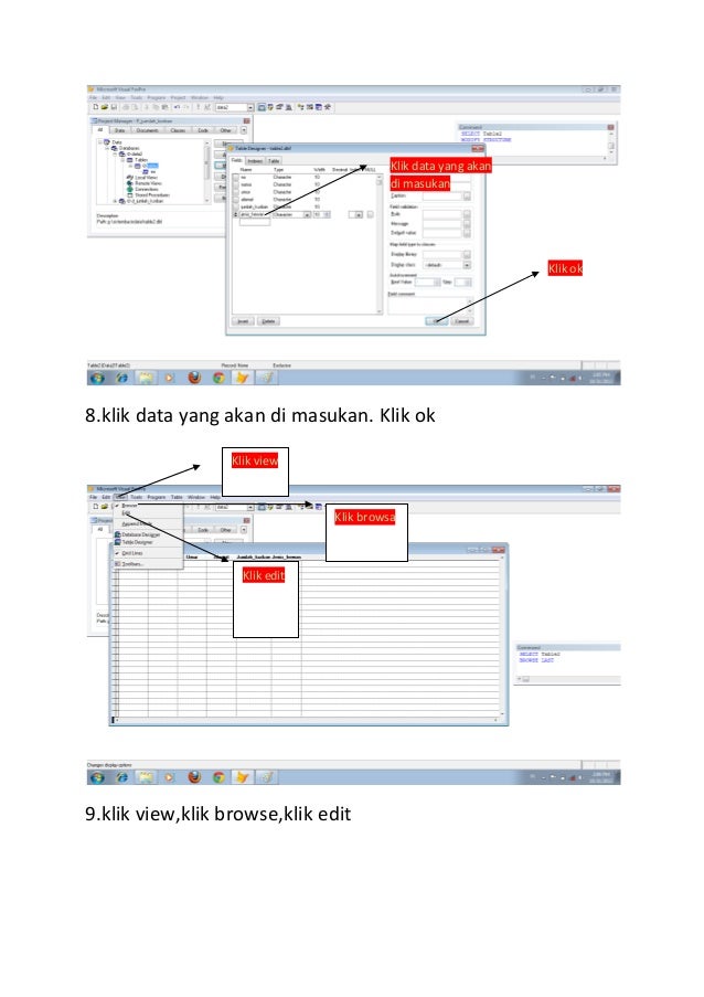 Tutorial database dengan Ms Visual Foxpro