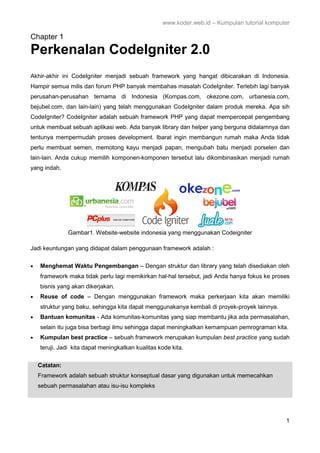 Tutorial framework codeigniter[fatihware.web.id] | PDF