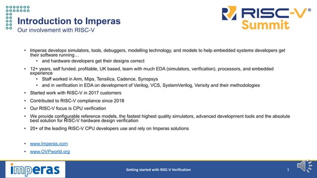 Tutorial getting started with RISC-V verification | PPT