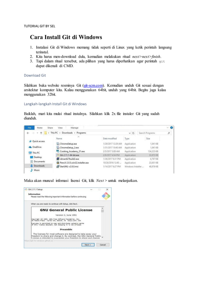 Tutorial git by sel | DOCX