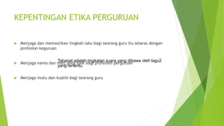 Kod Etika Perguruan | PPTX