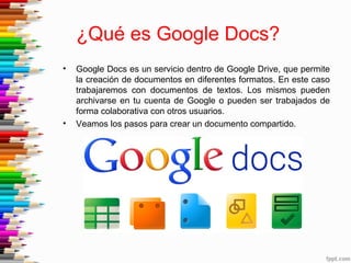 Tutorial google doc 2014 Karina Crespo | PPT
