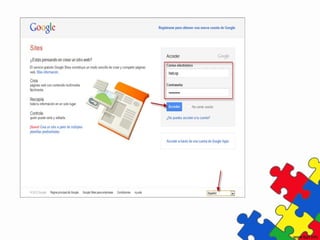 Tutorial google sites | PPT
