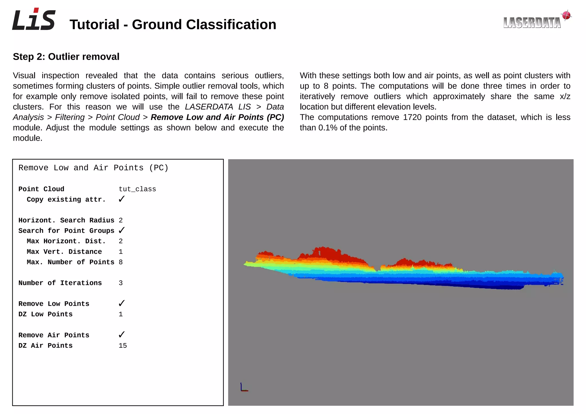 Tutorial ground classification with Laserdata LiS | PPT