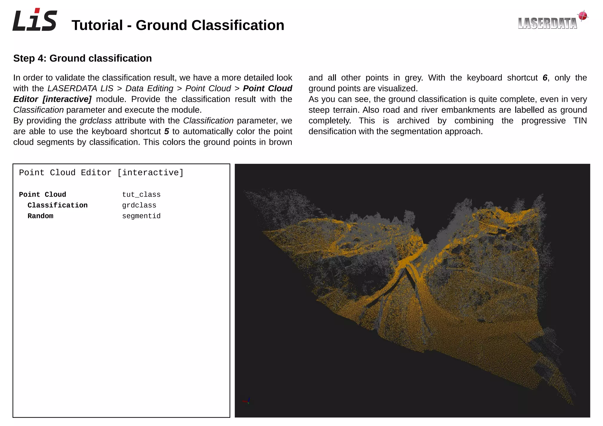 Tutorial ground classification with Laserdata LiS | PPT