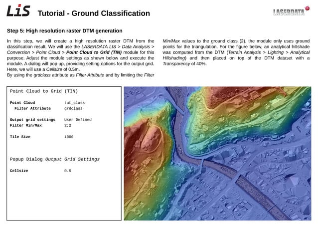 Tutorial ground classification with Laserdata LiS | PPT