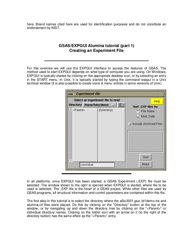 Tutorial gsas Tutorial gsas