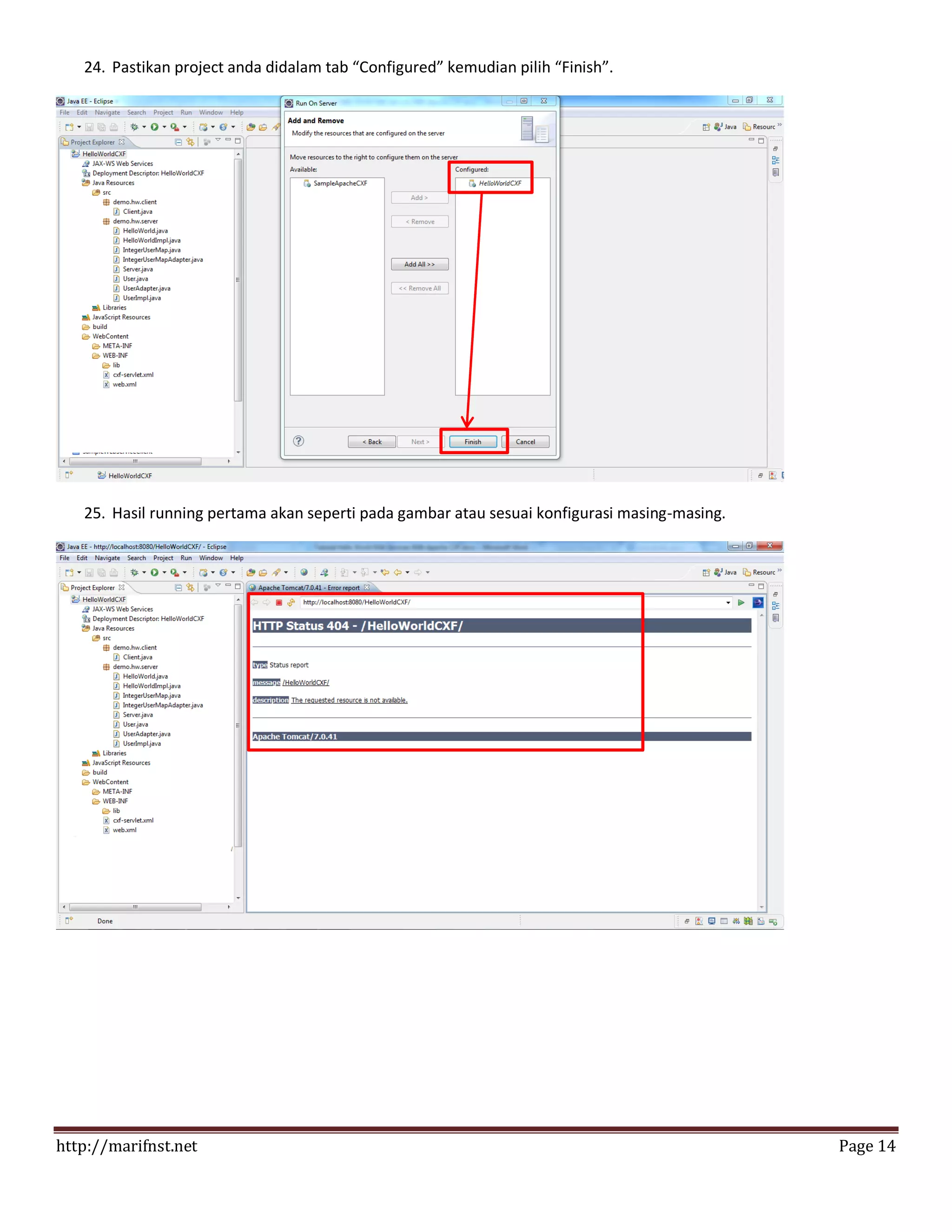 Tutorial Hello World Web Services with Apache CXF | PDF
