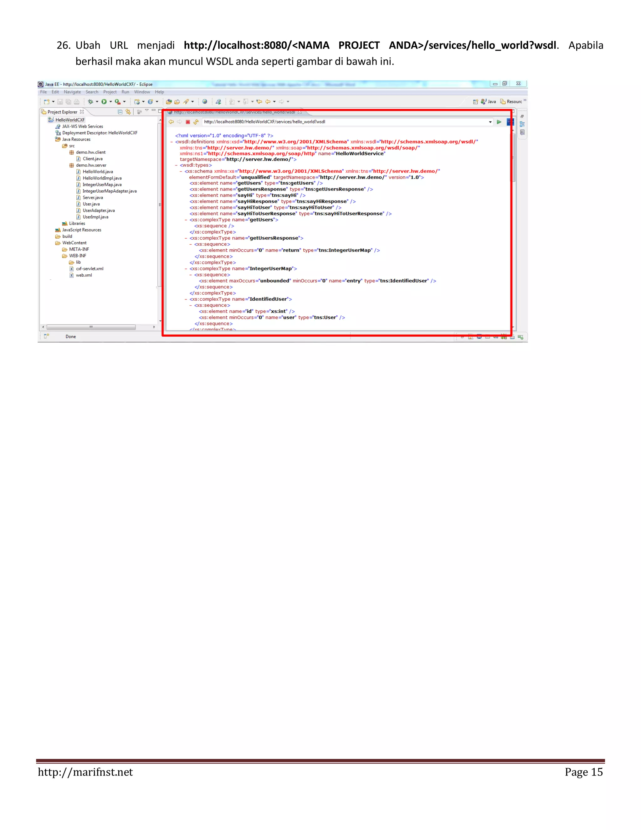 Tutorial Hello World Web Services with Apache CXF | PDF