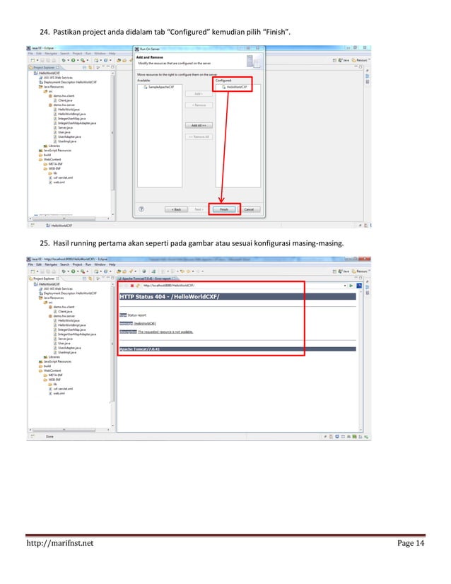 Tutorial Hello World Web Services with Apache CXF | PDF