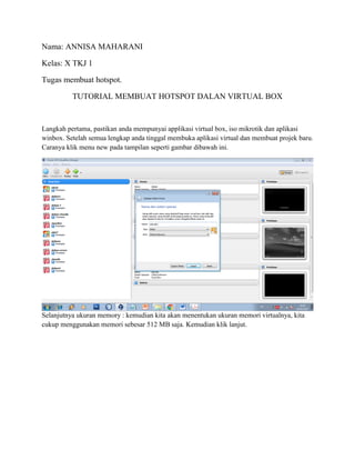Tutorial hotspot virtual box | PDF