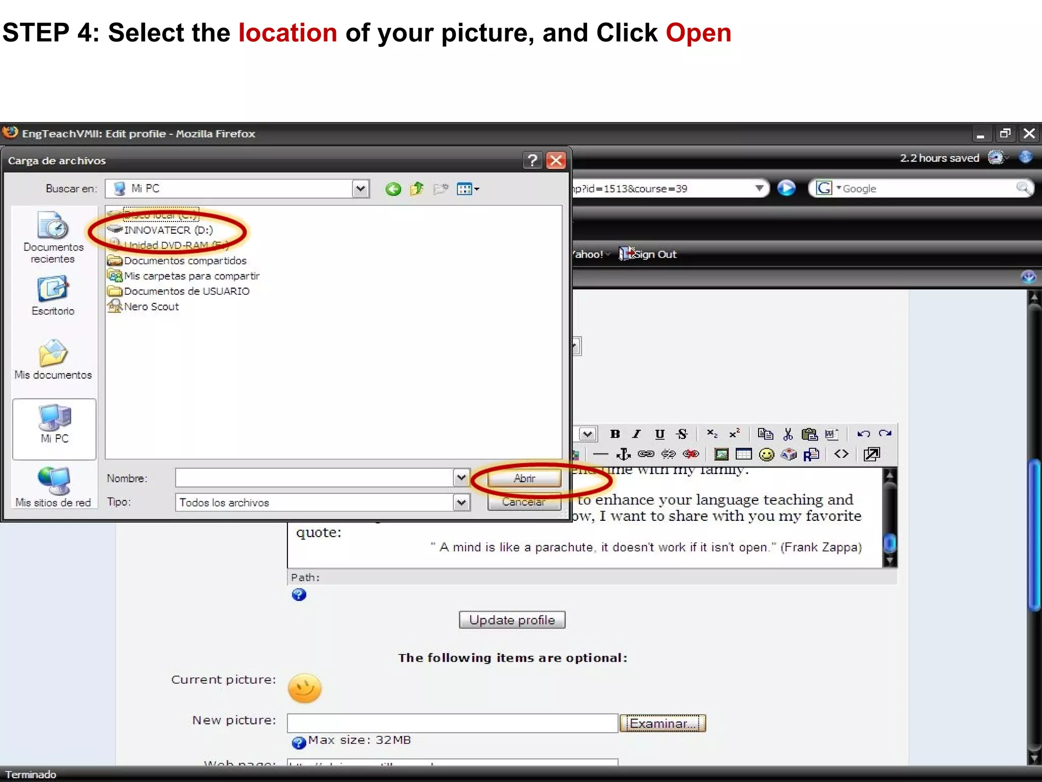 Tutorial How To Upload Your Pict | PPT