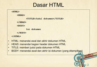 Tutorial HTML | PPT