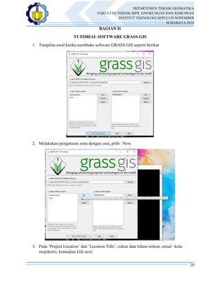SIG : Tutorial Software ILWIS, QGIS, dan GRASS | PDF
