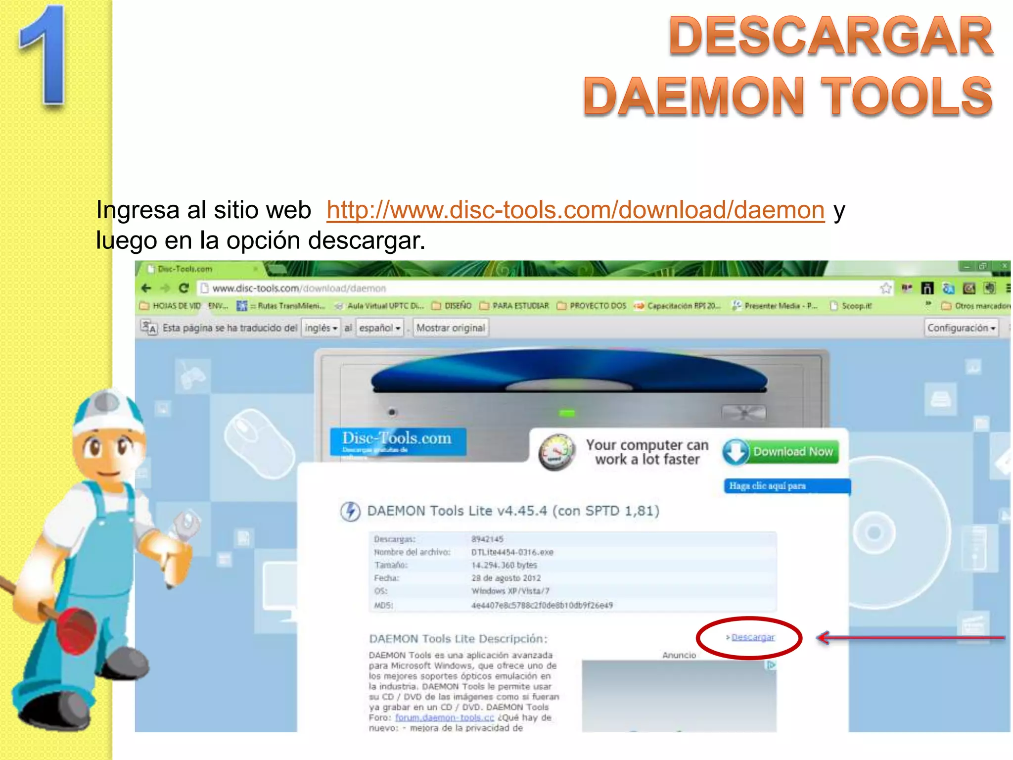 Tutorial instalacion tim y daemon tools | PPT