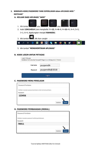 Tutorial Instal AKSI For Shool | PDF