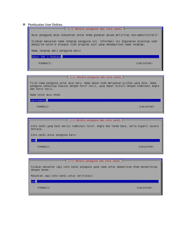 Tutorial instalasi debian dengan virtual box | DOCX