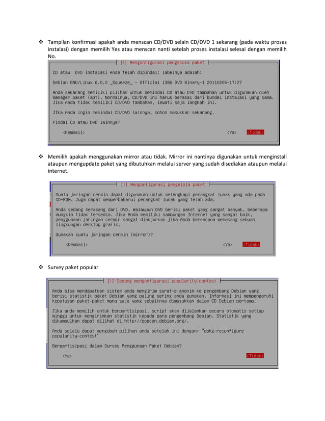 Tutorial instalasi debian dengan virtual box | DOCX