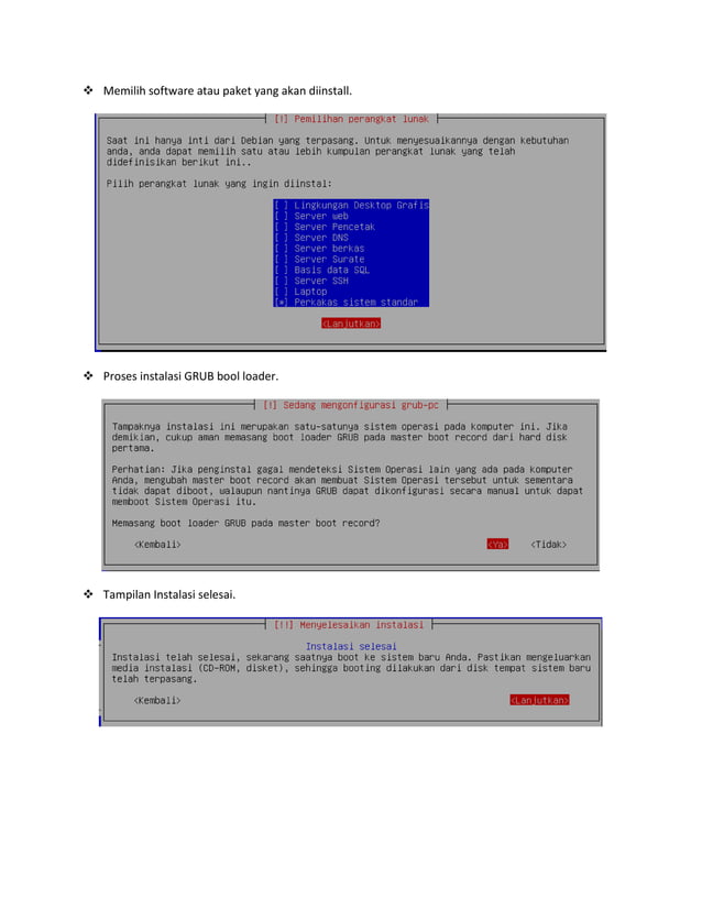 Tutorial instalasi debian dengan virtual box | DOCX