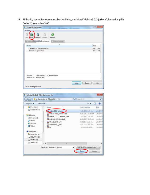 Tutorial instalasi debian dengan virtual box | DOCX
