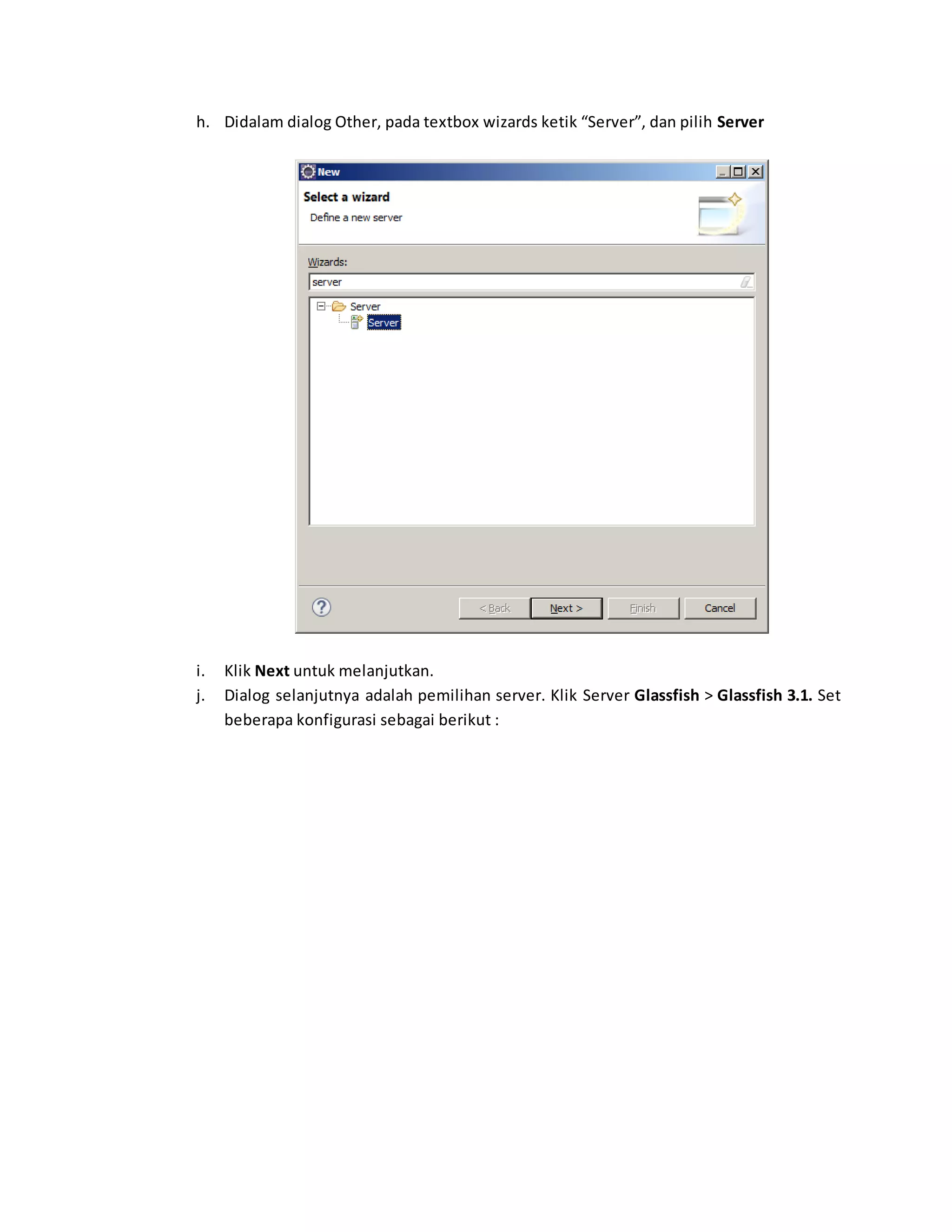 Tutorial instalasi, konfigurasi glassfish serta integrasi dengan Eclipse IDE | DOCX