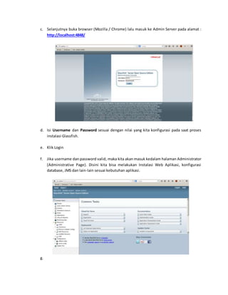 Tutorial instalasi, konfigurasi glassfish serta integrasi dengan Eclipse IDE | DOCX