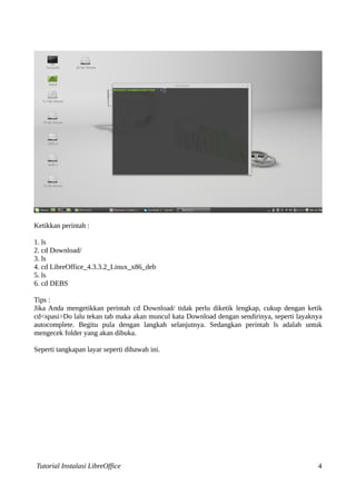 TUTORIAL INSTALASI LIBREOFFICE FOR LINUX MINT | PDF